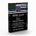 Police HERO Custom Logo Thin Blue Line Service Acrylic Award | Zazzle