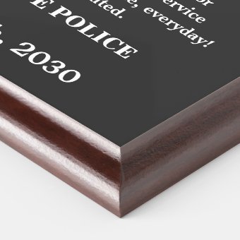 Police HERO Department Custom Logo Recognition Award Plaque | Zazzle