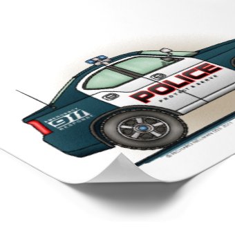 Police Interceptor Car Cop Car Poster | Zazzle