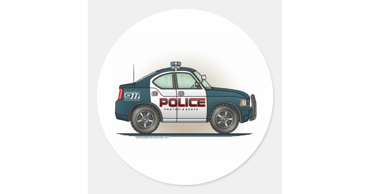 Police Interceptor Car Cop Car Sticker | Zazzle