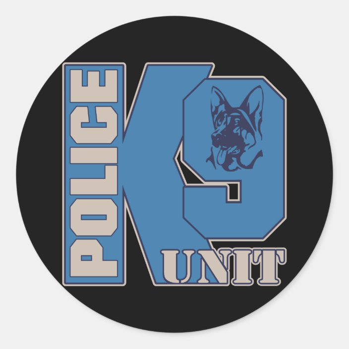 Police K9 Unit Dog Classic Round Sticker | Zazzle.com