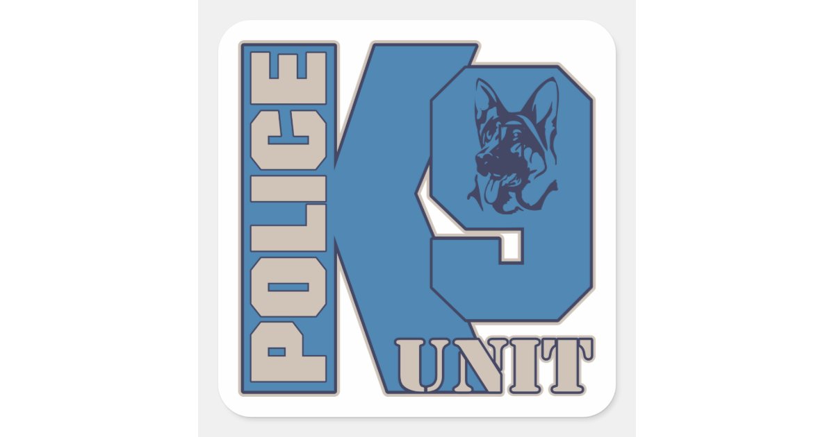 Police K9 Unit Dog Square Sticker | Zazzle