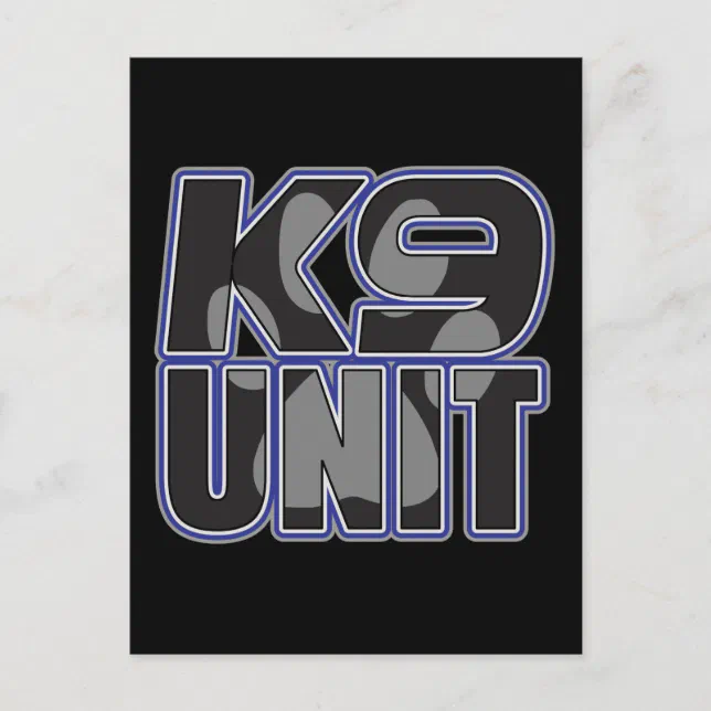 Police K9 Unit Paw Print Postcard | Zazzle