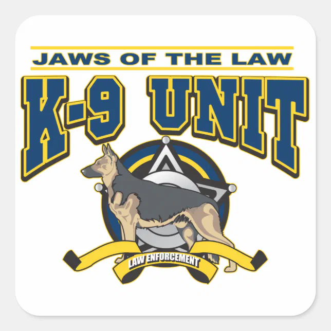 Police K-9 Unit Square Sticker | Zazzle