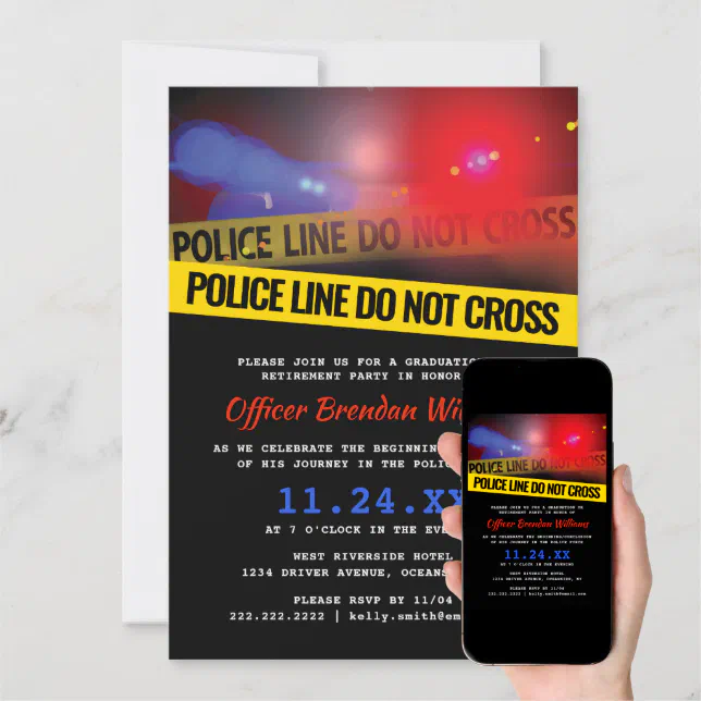 Police Law Enforcement Party Invitation | Zazzle