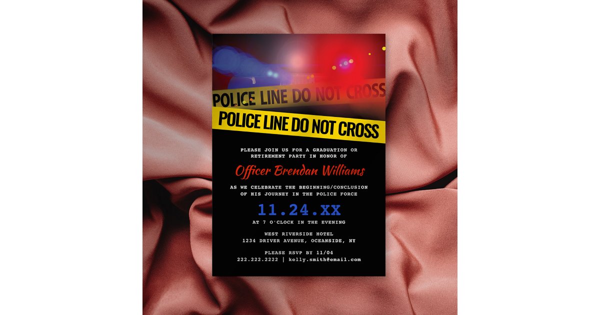Police Law Enforcement Party Invitation | Zazzle