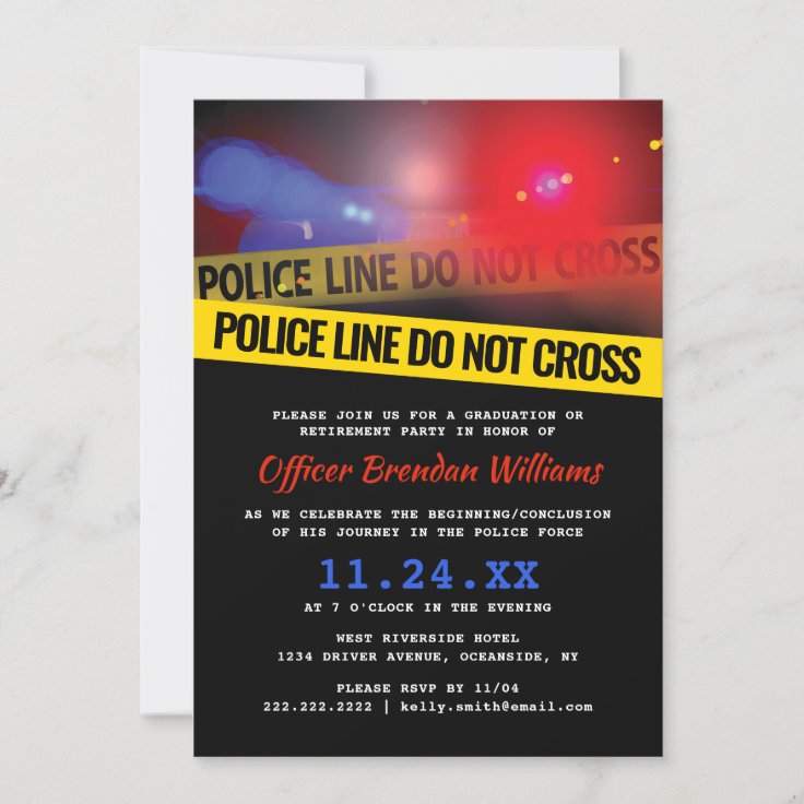 Police Law Enforcement Party Invitation | Zazzle