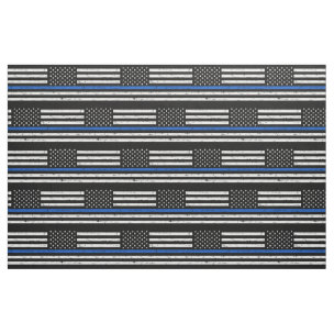 Thin Blue Line Fabric | Zazzle
