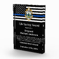 Police Life Saving Department Custom Logo Acrylic Award | Zazzle