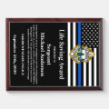 Police Life Saving Department Custom Logo Award Plaque | Zazzle