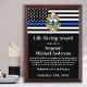 Police Life Saving Department Custom Logo Award Plaque | Zazzle