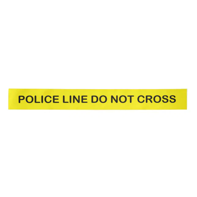 Police Line Crime Scene Birthday Party Satin Ribbon | Zazzle
