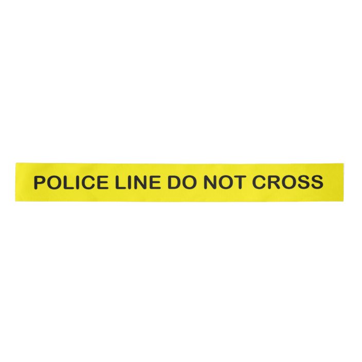 Police Line Crime Scene Birthday Party Satin Ribbon | Zazzle.com