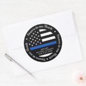 Police Memorial Fallen Officer Law Enforcement Classic Round Sticker ...