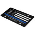 Police Memorial Fallen Officer Thin Blue Line License Plate | Zazzle