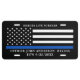 Police Memorial Fallen Officer Thin Blue Line License Plate | Zazzle