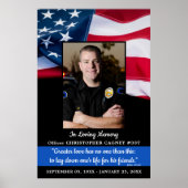 Police Memorial In Loving Memory Keepsake Funeral Poster | Zazzle