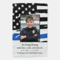 Police Memorial Thin Blue Line Sympathy Cemetery Garden Flag | Zazzle