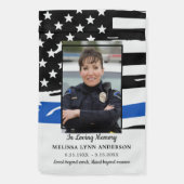Police Memorial Thin Blue Line Sympathy Cemetery Garden Flag | Zazzle