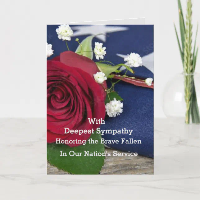 Police - Military Sympathy Card | Zazzle