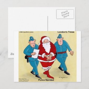 Police Navidad Funny Christmas Santa Gifts & Cards | Zazzle