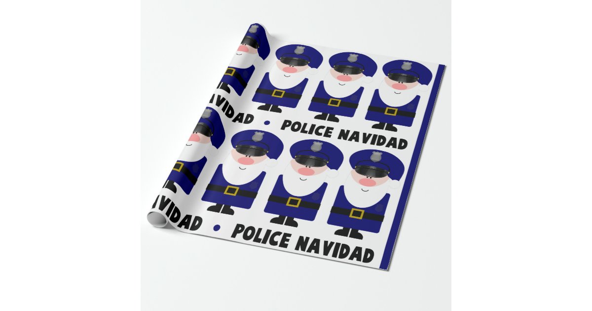 Police Navidad Wrapping Paper | Zazzle