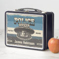 Police Officer Aged Hat Personalized Metal Lunch Box | Zazzle