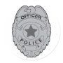 POLICE OFFICER BADGE CLASSIC ROUND STICKER | Zazzle