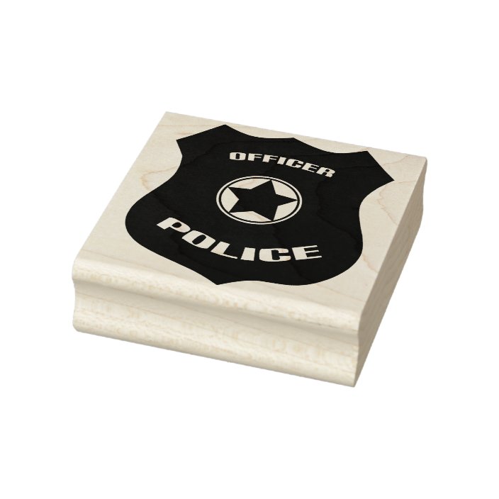 Police Officer Badge Rubber Stamp | Zazzle.com
