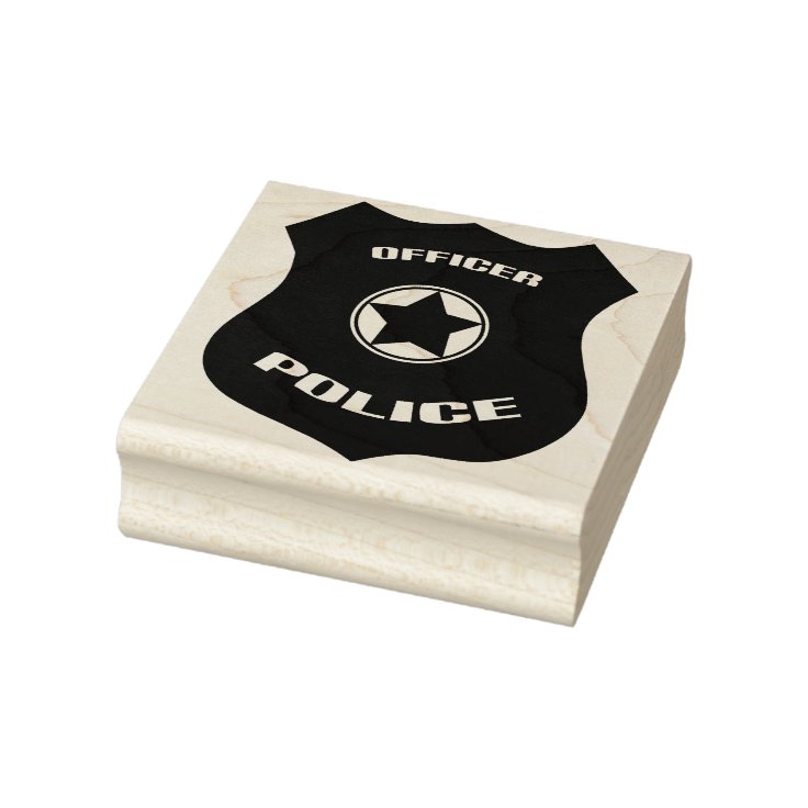 Police Officer Badge Rubber Stamp | Zazzle