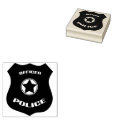 Police Officer Badge Rubber Stamp | Zazzle