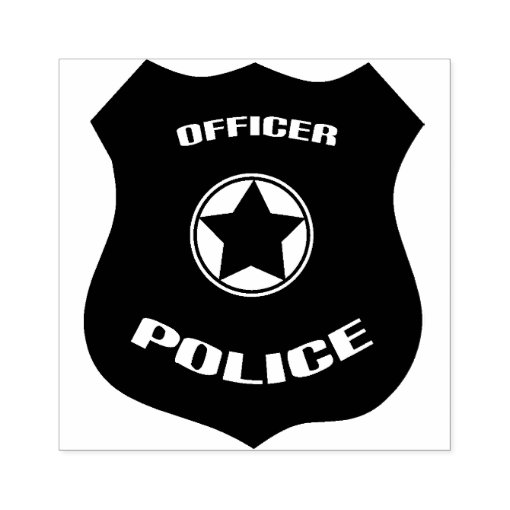 Police Officer Badge Rubber Stamp | Zazzle