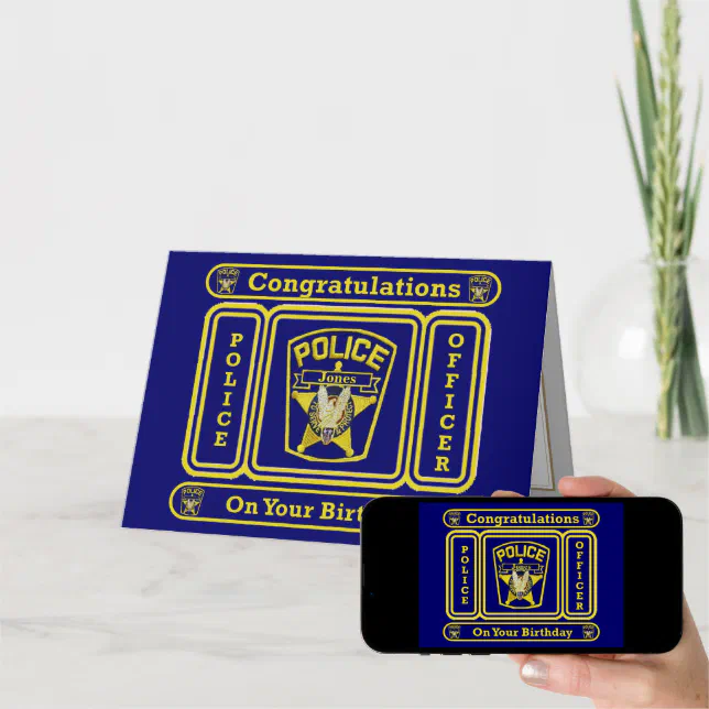 Police Officer Birthday Card | Zazzle