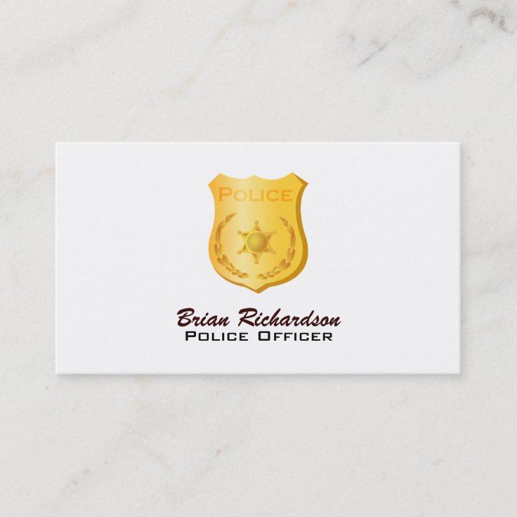 Police Officer Business Cards | Zazzle