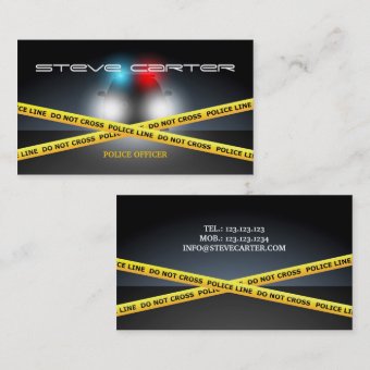 Police Officer Cop Policeman Criminalist Card | Zazzle