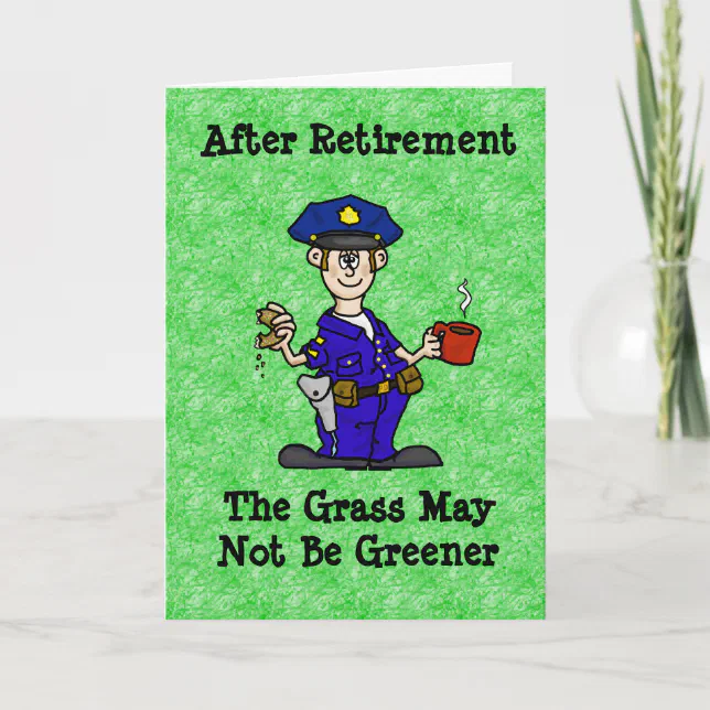 Police Officer Cop Retirement Greeting Card | Zazzle