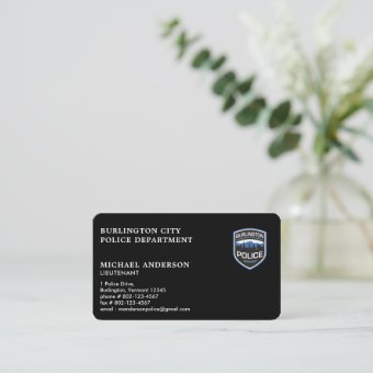 Police Officer Custom Logo Law Enforcement Business Card | Zazzle