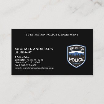 Police Officer Custom Logo Name Law Enforcement Business Card | Zazzle