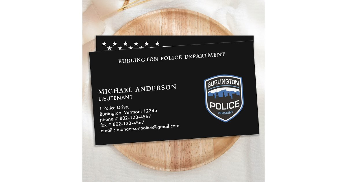 Police Officer Custom Logo Name Law Enforcement Business Card | Zazzle