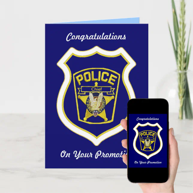 Police Officer Custom Promotion Cards | Zazzle