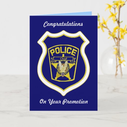Police Officer Custom Promotion Cards | Zazzle