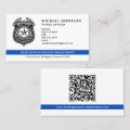 Police Officer Department Law Enforcement QR Code Business Card | Zazzle