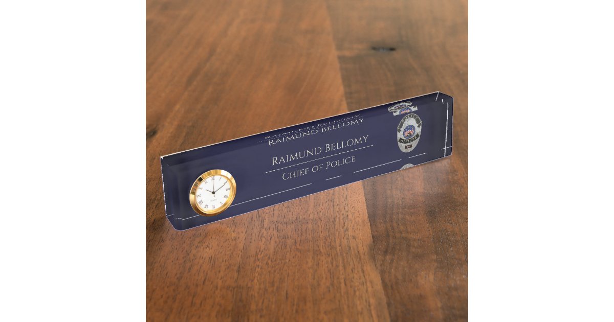 Police Officer Desk Nameplate | Zazzle
