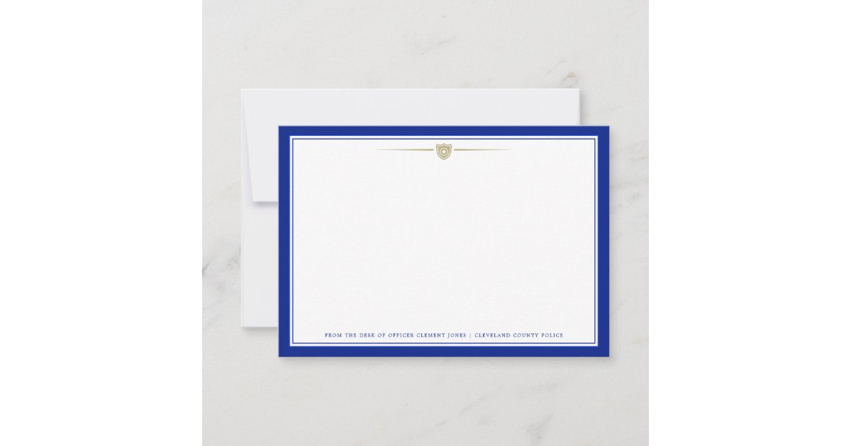 Police Officer | Flat Note Card | Zazzle