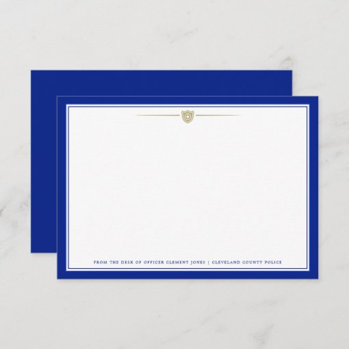 Police Officer | Flat Note Card | Zazzle
