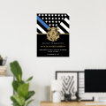 Police Officer Graduation Blue Line Flag Welcome Poster | Zazzle
