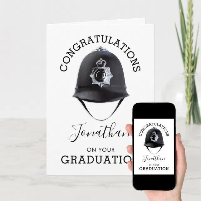 Police Officer Graduation | Passing Out Card | Zazzle