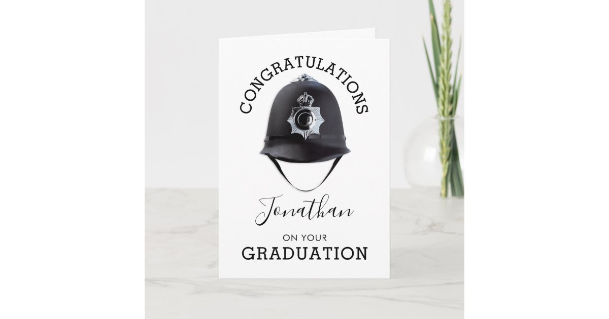 Police Officer Graduation | Passing Out Card | Zazzle