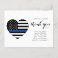 Police Officer Heart Law Enforcement Thank You Pos Postcard | Zazzle