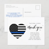 Police Officer Heart Law Enforcement Thank You Pos Postcard | Zazzle